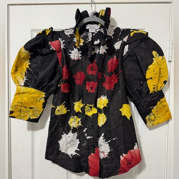 Busayo | Tops | Busayo Nyc Puff Sleeve Button Down | Poshmark